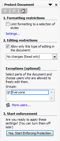 How to make Word documents read only, selectively editable or password ...